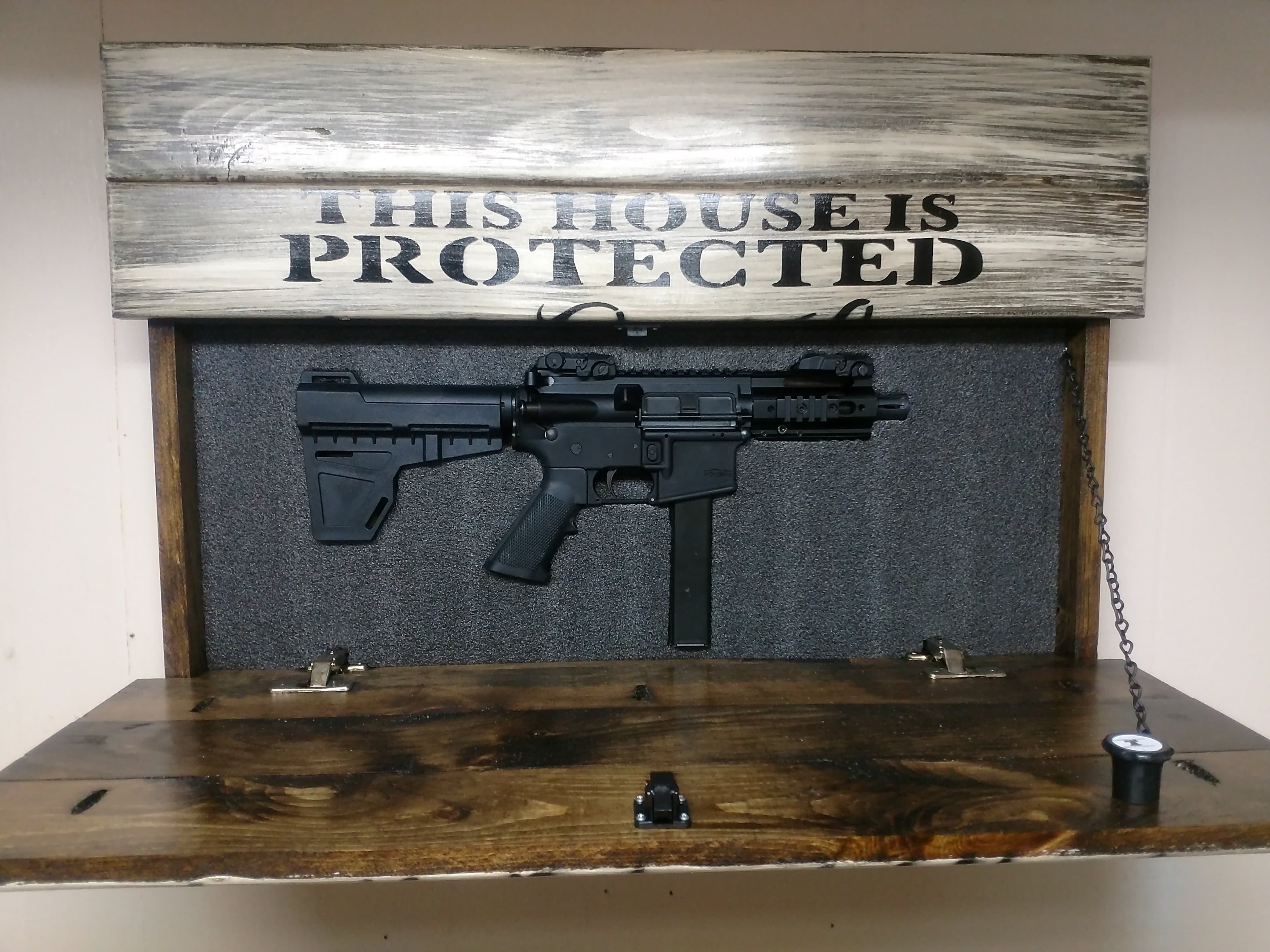 "This House is Protected by the Good Lord & Gun" Wood Sign– Liberty ...