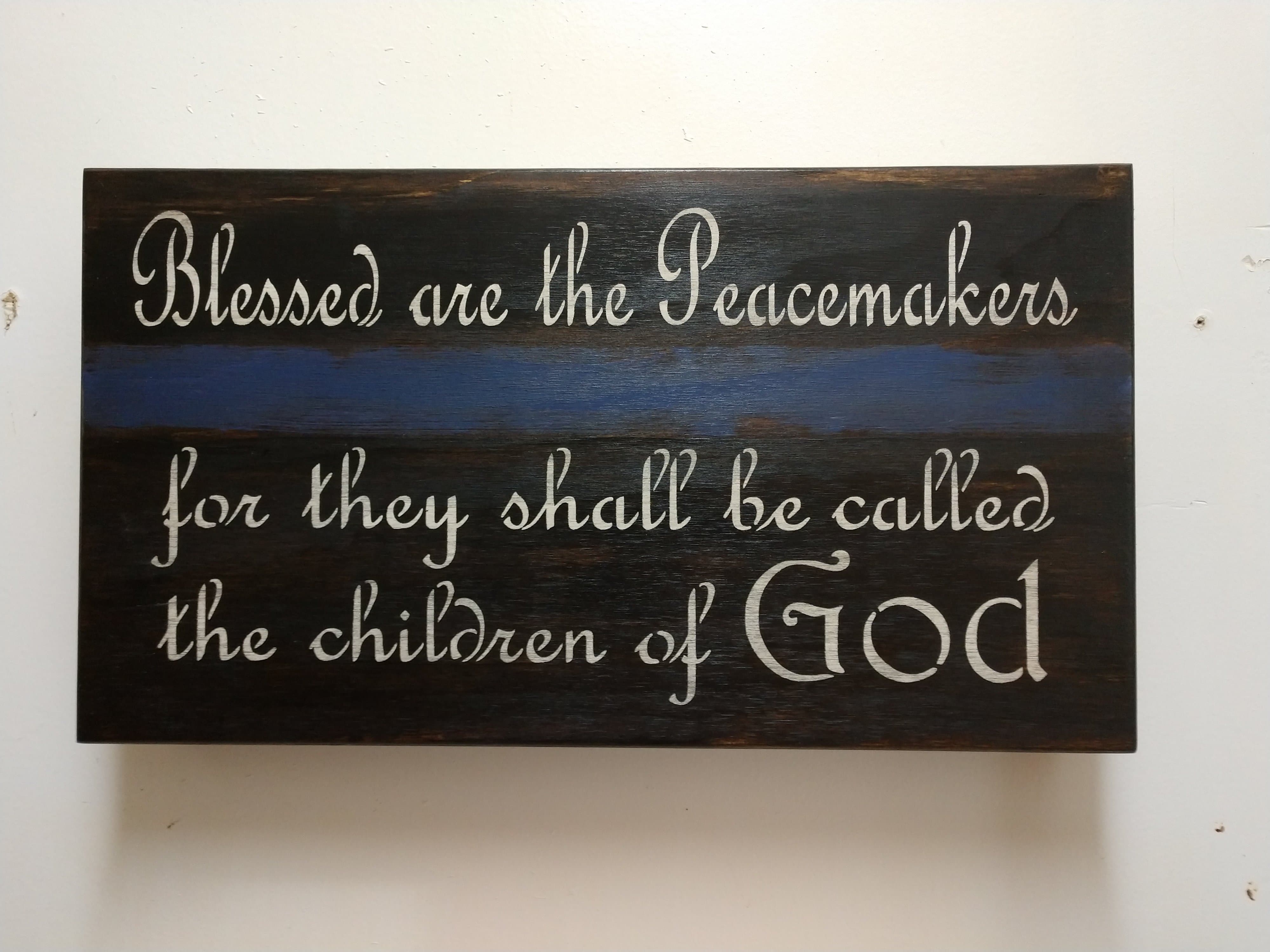 "Blessed are the Peacemakers" Sign & Concealment Wall Art– Liberty Home ...