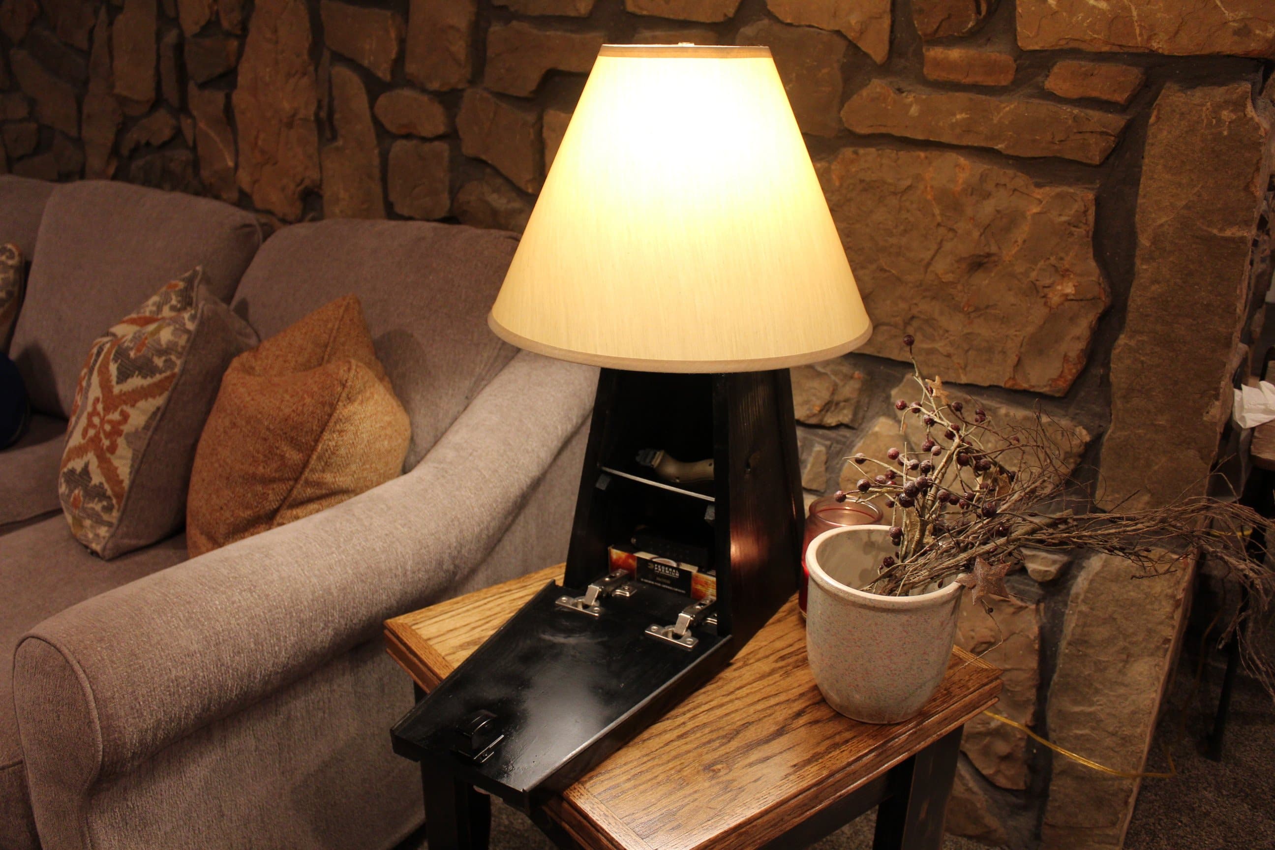 Lamp Gun Safe With Secret Compartment for Secure Storage– Liberty Home ...